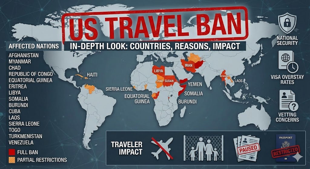 Countries on the New Travel Ban and Reason Why [full list] | Engine